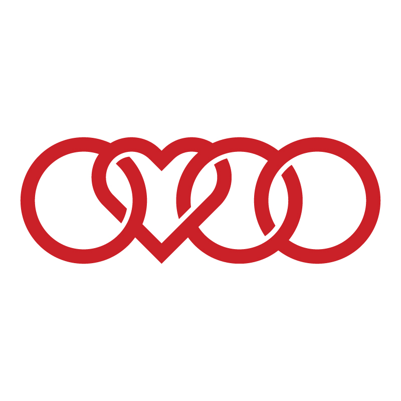 Audi Heart Rings Vinyl Sticker – Blunt.One