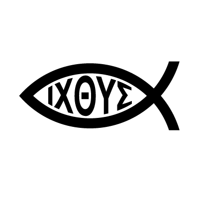 Ichthus Greek Fish (Christian Symbol) Vinyl Sticker – Blunt.One